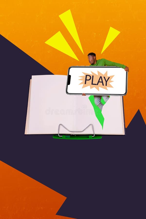 Creative Artwork Template Sketch Image Collage of Book Hobby Study ...