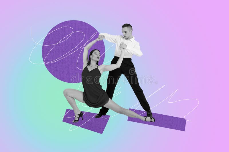 Creative Artwork Template Sketch Image 3D Collage of Dancer Rhythmic Contemporary Performance ...