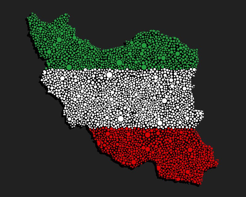 Creative Map Iran Made Shadow, Country Template Stock Vector ...