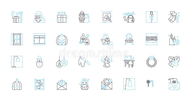 Creative Aspects Linear Icons Set. Innovation, Aesthetics, Imagination ...
