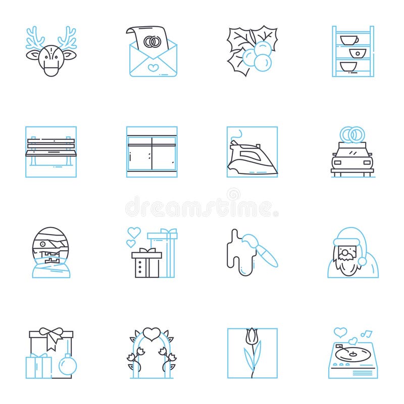 Creative Aspects Linear Icons Set. Innovation, Aesthetics, Imagination ...