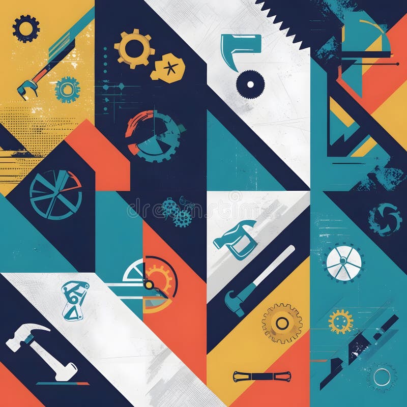 Industrial Gear and Tools Background Wallpapers Stock Illustration ...