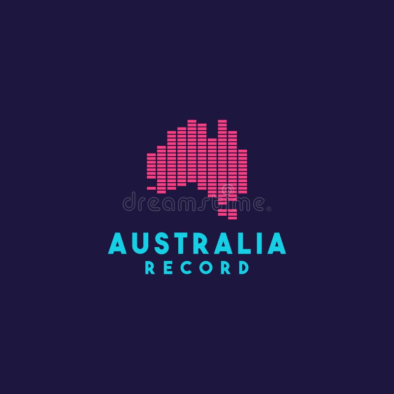 Creative Australia Record Logo Design Stock Illustration - Illustration ...