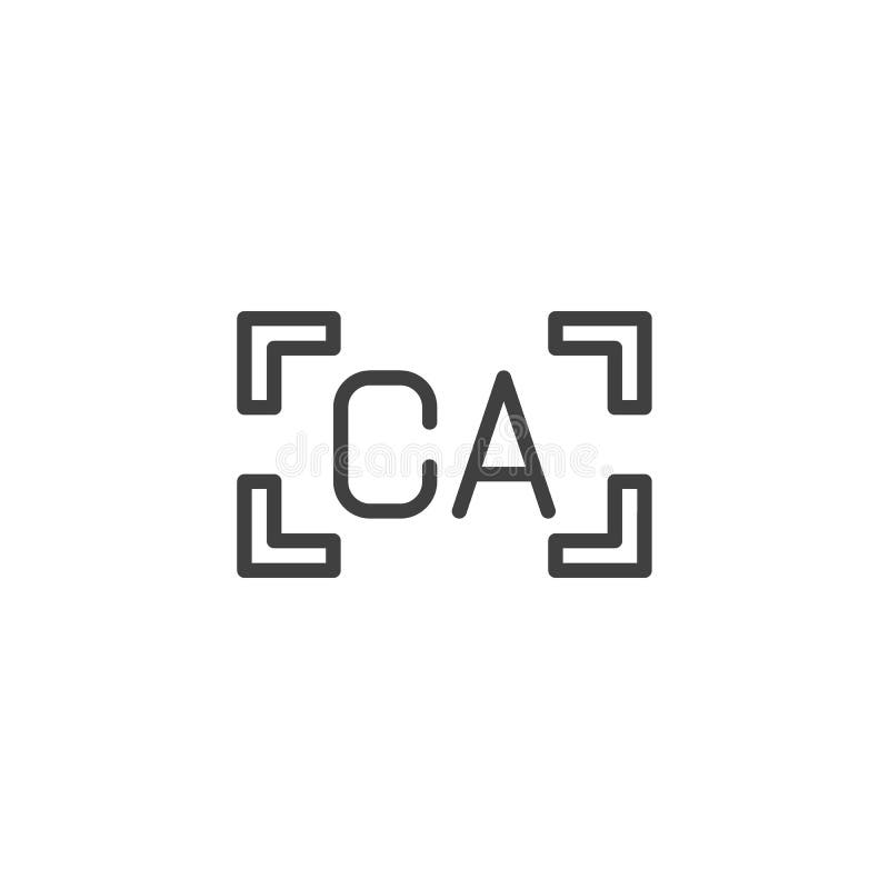 Creative Auto Camera Setting Line Icon Stock Vector - Illustration of ...