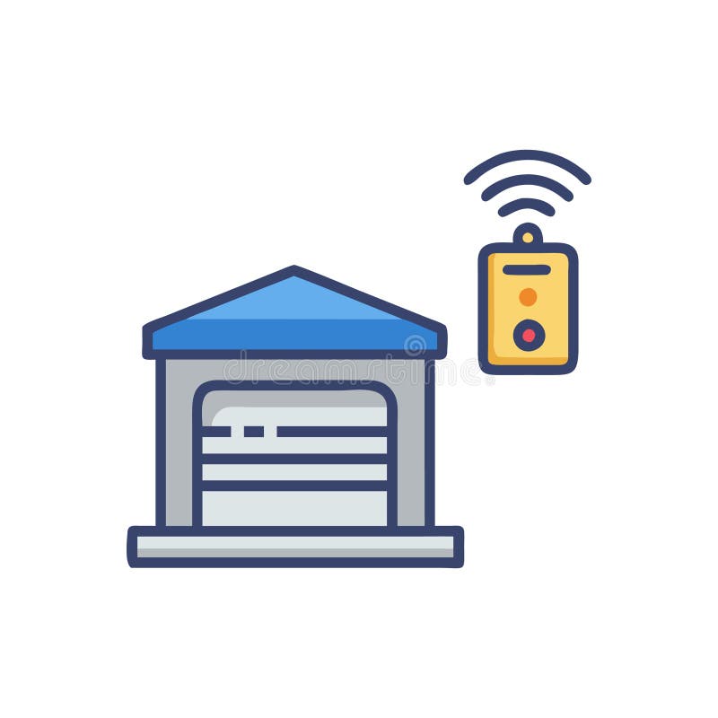 Creative Automated Garage Door Opener Design Icon Stock Image ...