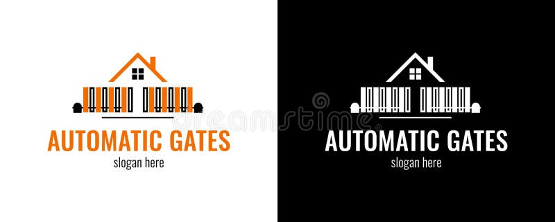 Creative Automatic Gate System Logo Stock Vector - Illustration of ...