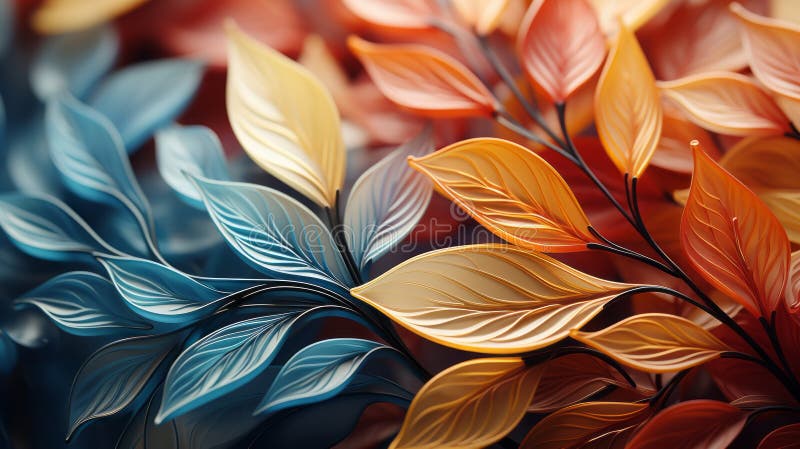 Creative Autumn Leaves Background Stock Illustration - Illustration of ...