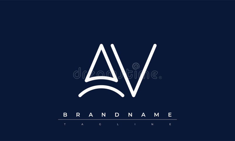 Creative AV Letter Initial Logo Vector Image Stock Vector ...