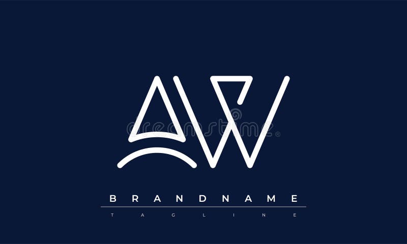 Creative AW Letter Initial Logo Vector Image Stock Vector ...