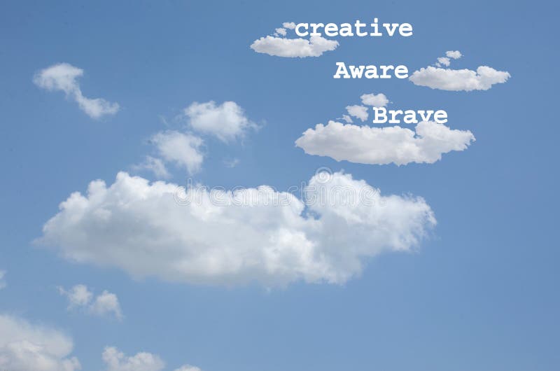 Creative ,aware,brave,in the Mental Health Awareness Concept on the ...