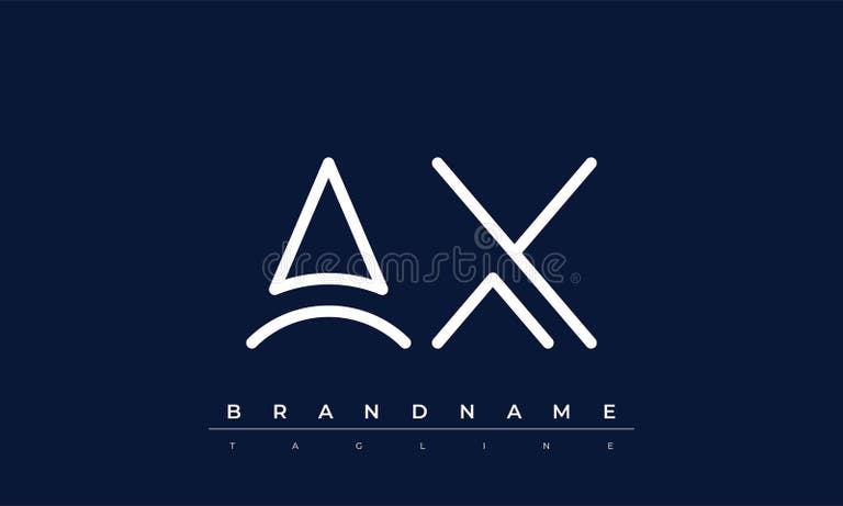 Creative AX Letter Initial Logo Vector Image Stock Vector ...