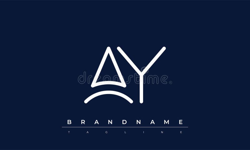 Creative AY Letter Initial Logo Vector Image Stock Vector ...