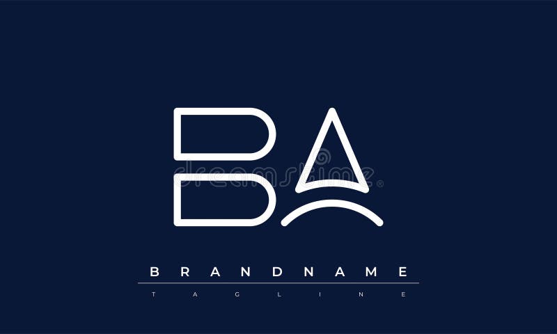 Creative BA Letter Initial Logo Vector Image Stock Vector ...