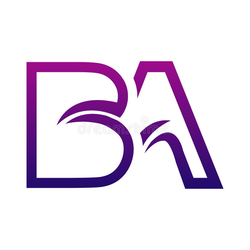 Creative BA Logo Icon Design Stock Vector - Illustration of edge ...