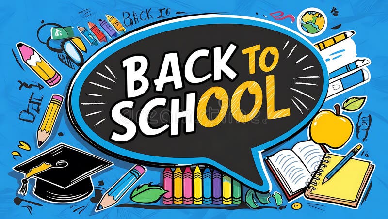 Creative Back To School Graphics Stock Illustration - Illustration of ...