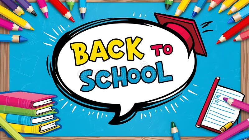 Creative Back To School Graphics Stock Illustration - Illustration of ...