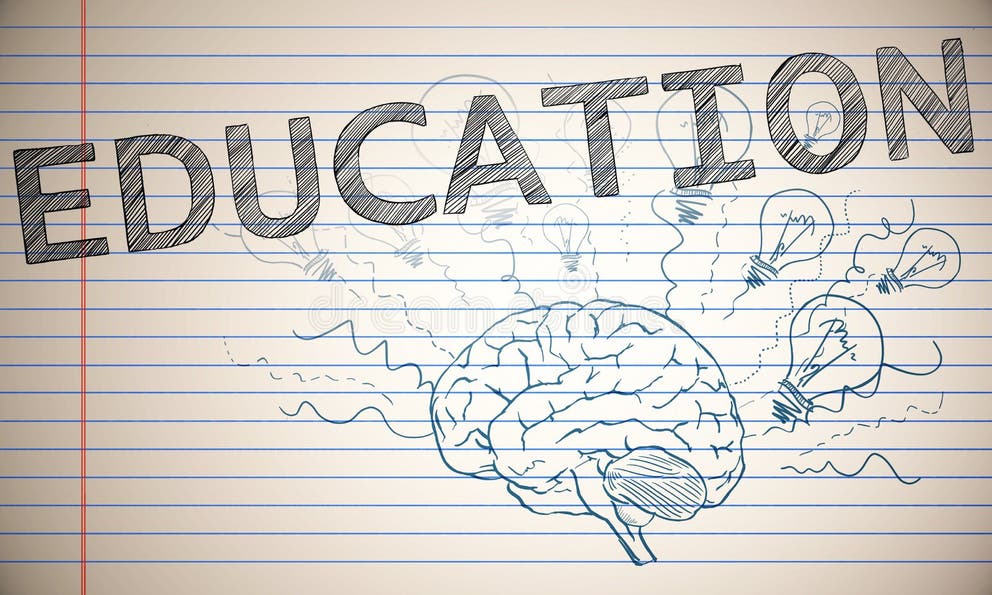 Creative Backdrop with Education Sketch Stock Illustration ...