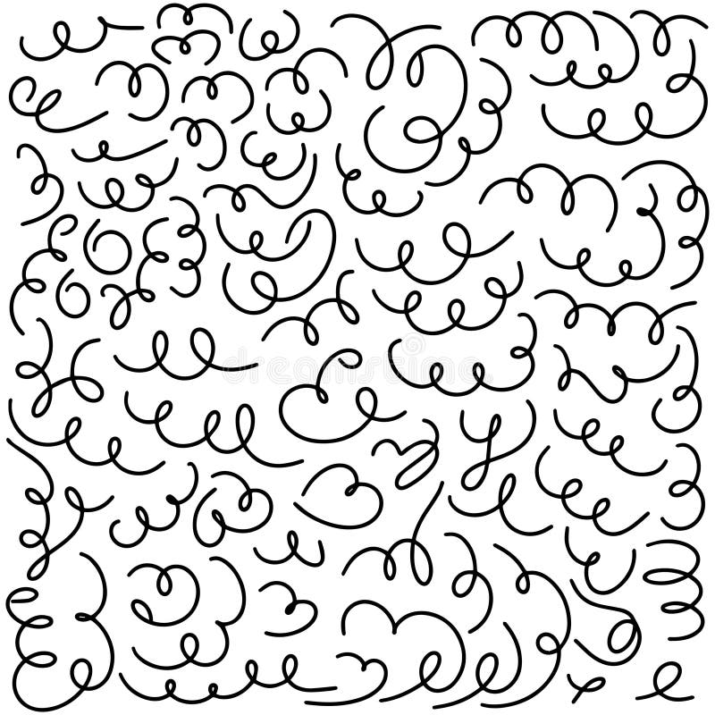 Creative Background of Abstract Shapes, Squiggles and Scribbles in ...