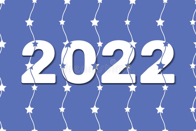 Creative 2022 Background. Backdrop with Wavy Lines with Stars Stock ...