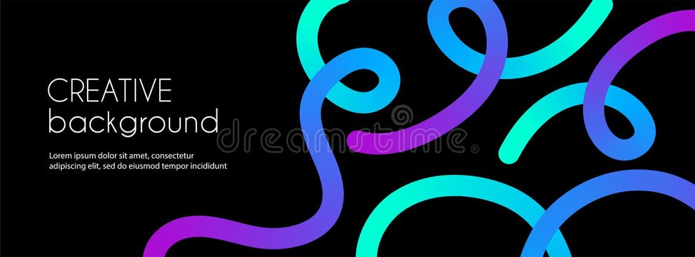 Creative Background with Colorful Gradient Twisted Lines. Vector ...