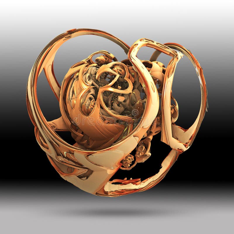 Creative Background with 3D Rendered Element Stock Illustration ...