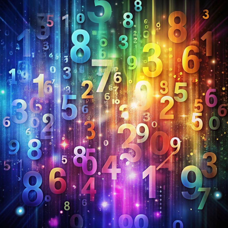 Creative and Modern Background with Numbers Stock Illustration ...