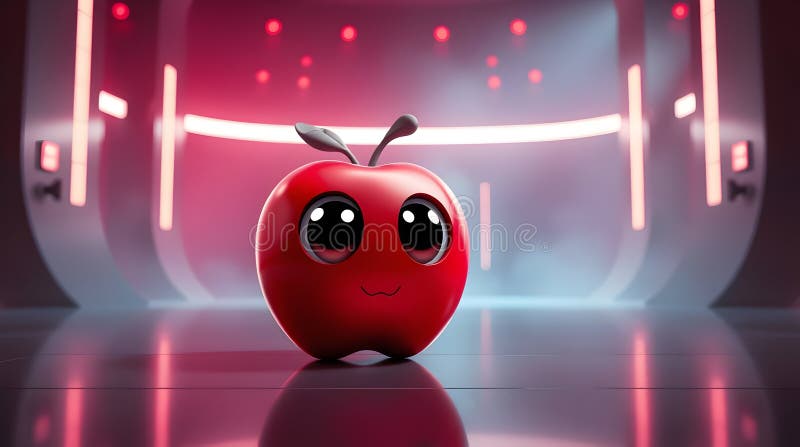 Original Background with Playful Animated Apple Character for Eco ...