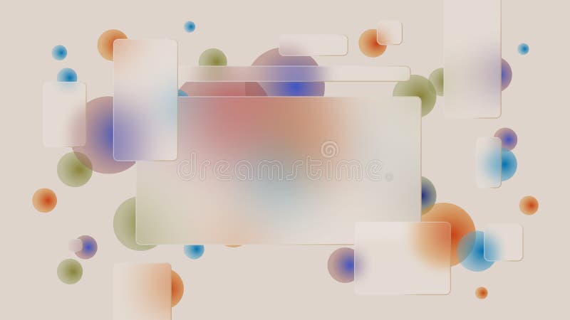 Creative Background with Abstract Balls, Rectangle Shapes ...
