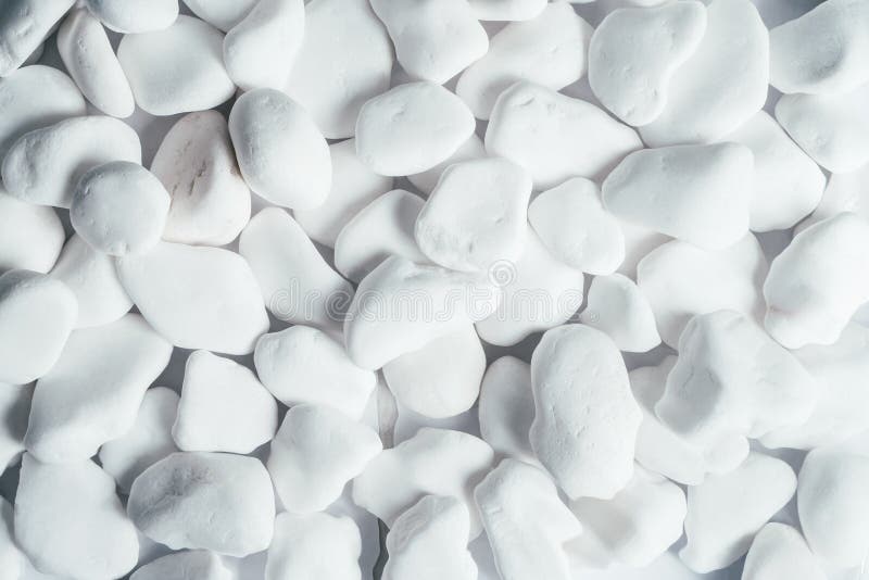 Creative Background Image of Medium-sized White Rounded Smooth Pebble ...