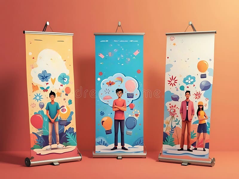 Creative Banner Design with Awareness Slogans Stock Illustration ...