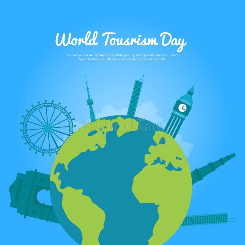 Creative Banner Design of World Tourism Day Stock Vector - Illustration ...