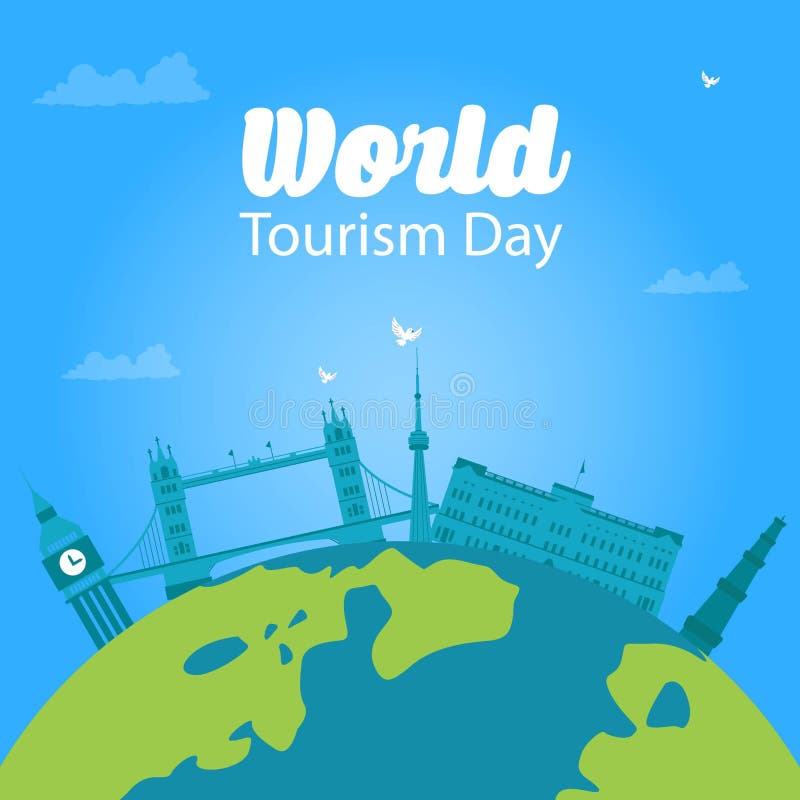 Creative Banner Design of World Tourism Day Stock Vector - Illustration ...