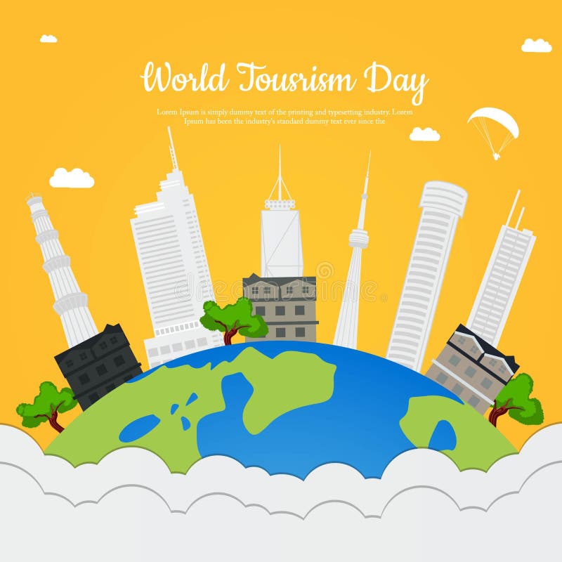 Creative Banner Design of World Tourism Day Stock Vector - Illustration ...