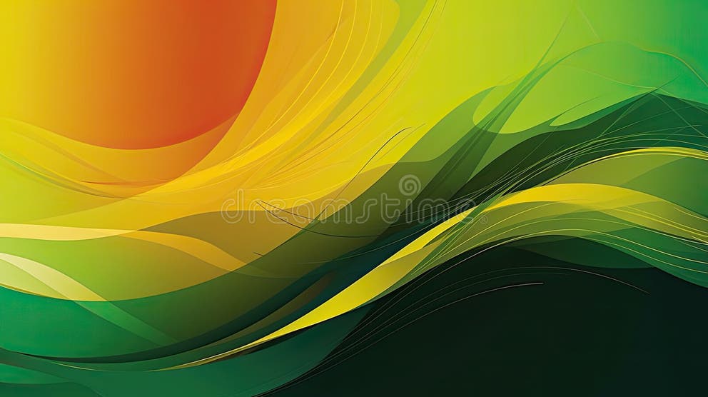 Creative Banner with Green Transitions, Lines, Bright Colors, Dynamics ...
