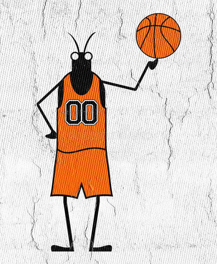 Creative Basketball Player Insect Stock Illustration - Illustration of ...