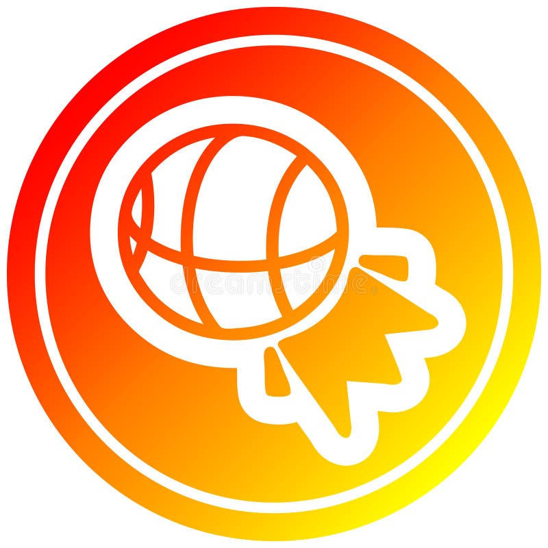 A Creative Basketball Sports in Hot Gradient Spectrum Stock Vector ...