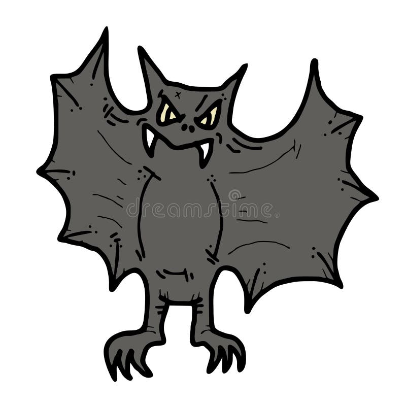 Vector Halloween Bat Cartoon. Illustration Isolated on White Background ...
