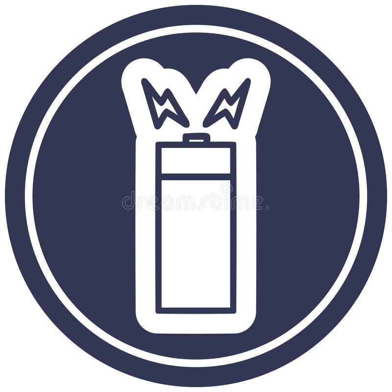 A Creative Battery Circular Icon Stock Vector - Illustration of ...