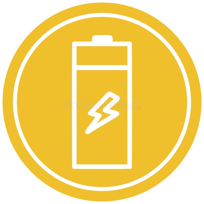 A Creative Battery Circular Icon Stock Vector - Illustration of battery ...