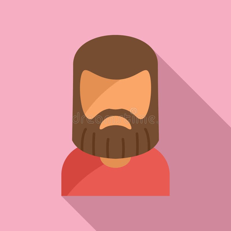 Creative Beard Icon Flat Vector. Fashion Man Stock Illustration ...