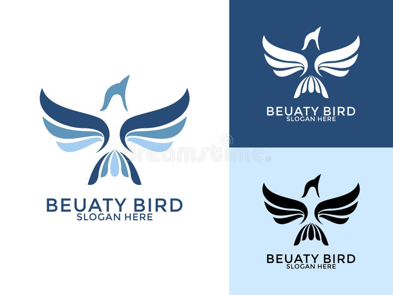 Flying Wings Bird Logo Abstract Design Vector Template Stock ...