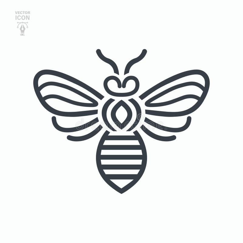 Creative Bee Icon. Bumblebee, Honey Making Concept. Isolated Vector ...