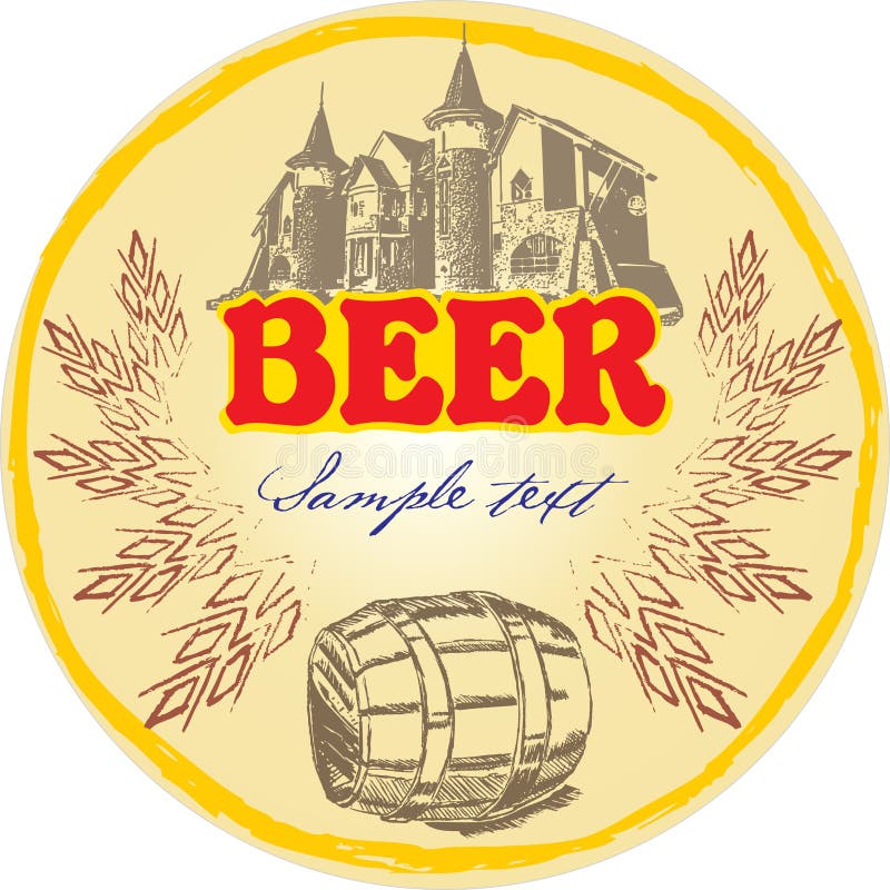 Beer label design stock vector. Illustration of border - 23578635