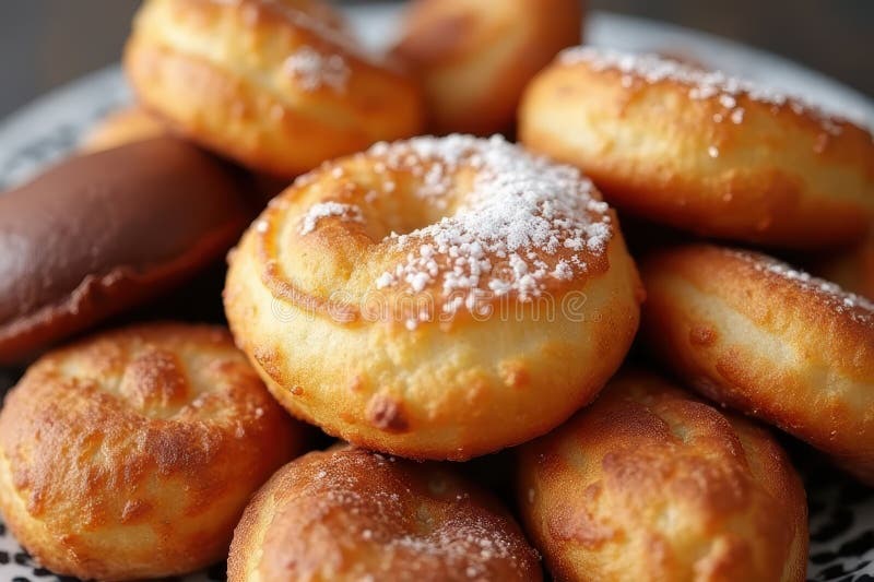 Creative Beignet Serving Ideas Stock Illustration - Illustration of ...