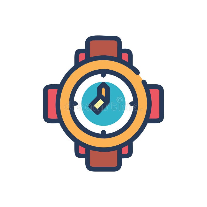 Creative Bezel Watch Design Icon Stock Illustration - Illustration of ...