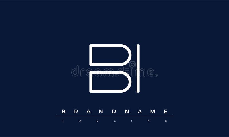 Creative BI Letter Initial Logo Vector Image Stock Vector ...