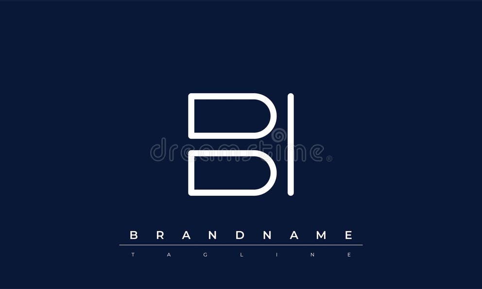 Creative BI Letter Initial Logo Vector Image Stock Vector ...