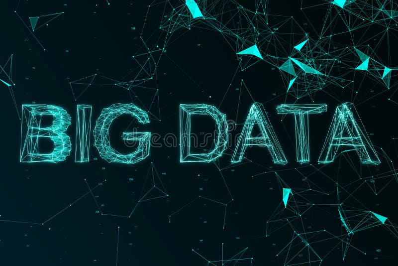 Creative big data backdrop stock illustration. Illustration of number ...