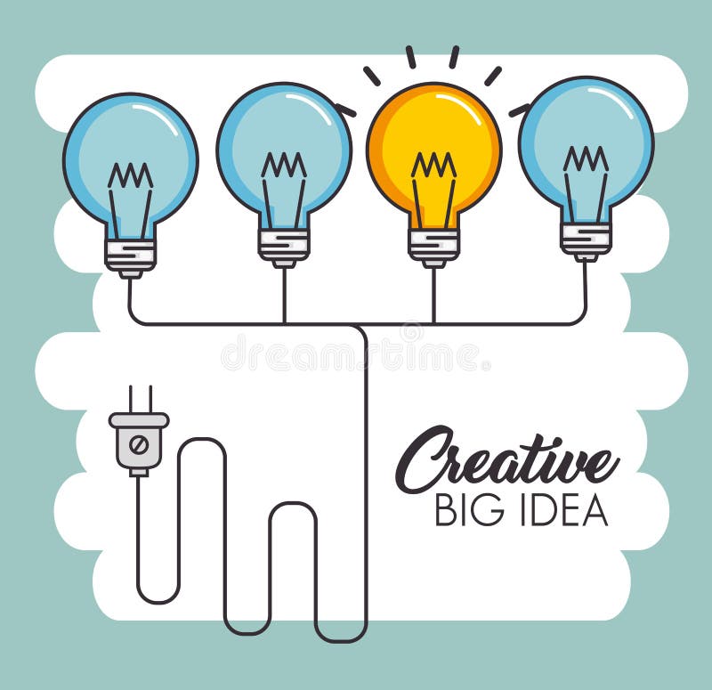 Creative Big Idea Set Icons Stock Vector - Illustration of learning ...
