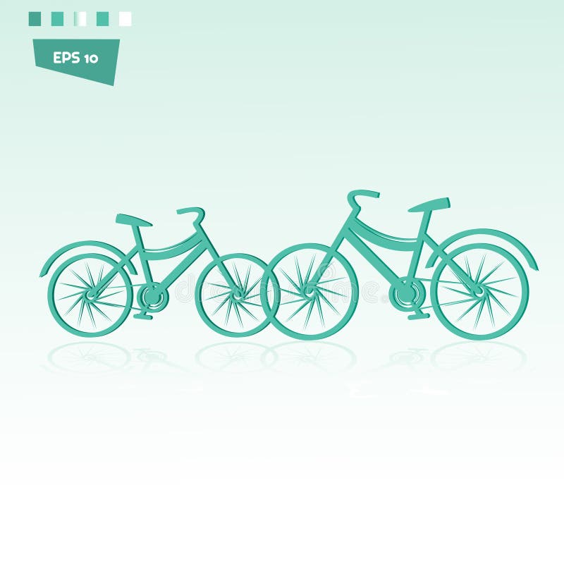 Creative Bike Flat Design Vector Illustration Stock Vector ...
